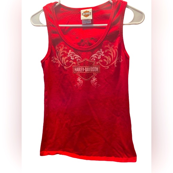 Harley-Davidson | Tops | Nwot Ruby Red Harley Davidson Razor Back Tank ...